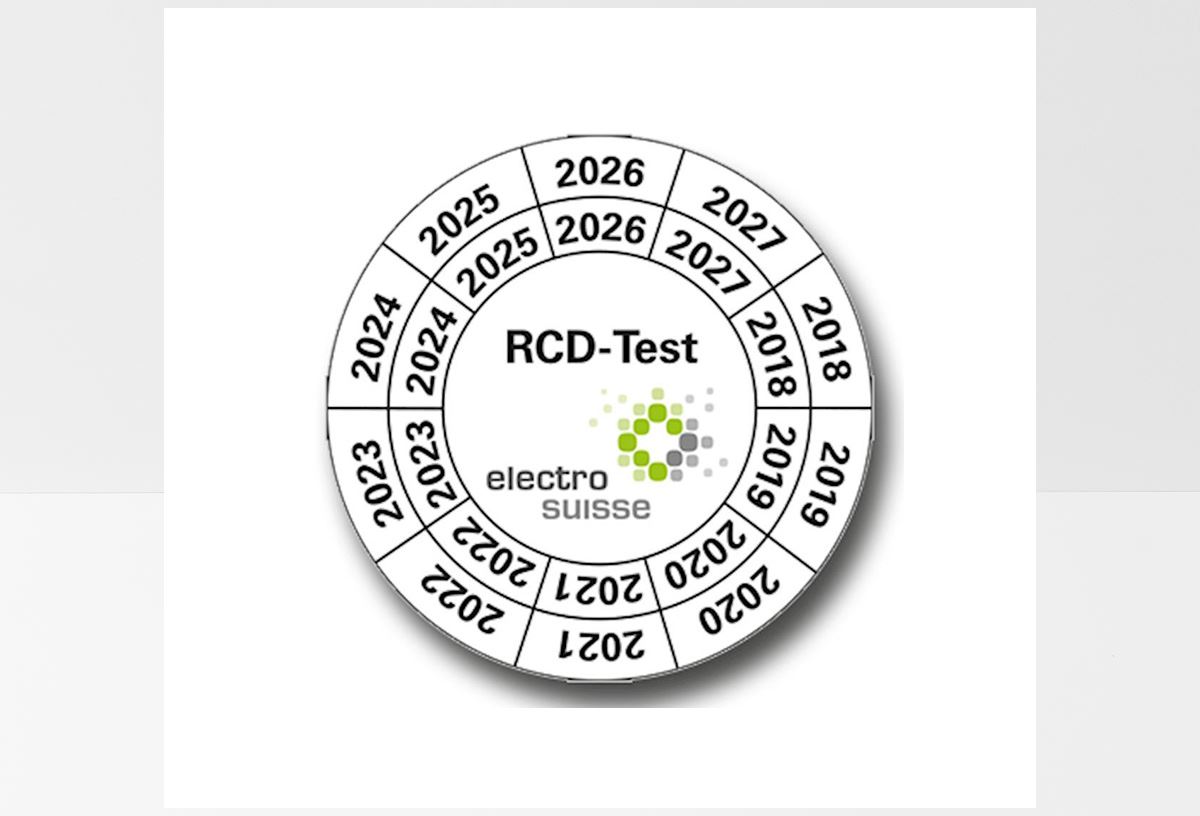 Prüfkleber: RCD-Test, Set à 10 Stk.